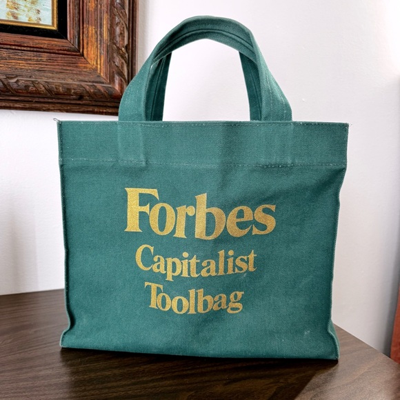 Vintage | Bags | Vintage 8s Forbes Capitalist Tool Bag Green And Gold ...